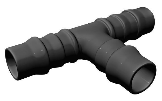 Tee Coupling for 16mm LDPE- Pipe, 0,49